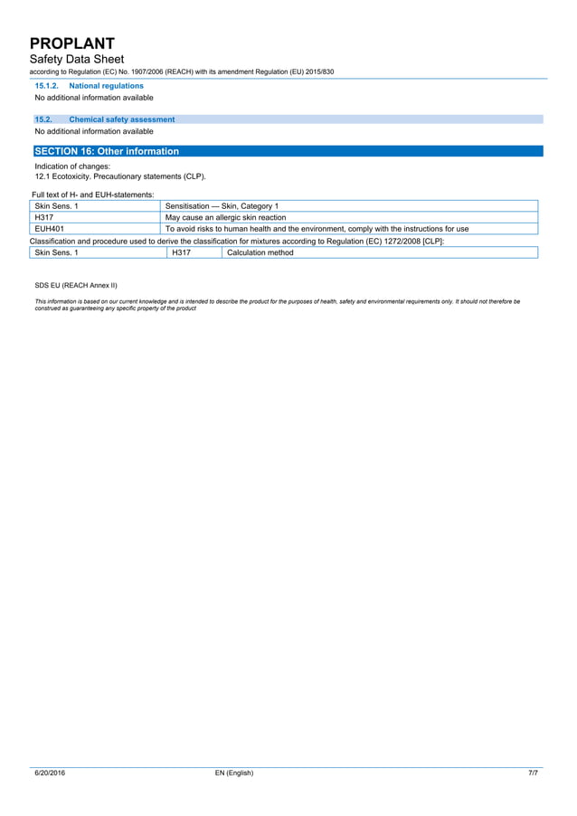 Proplant msds | PDF