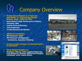 Pro Plastics Asia - Company Overview | PPT