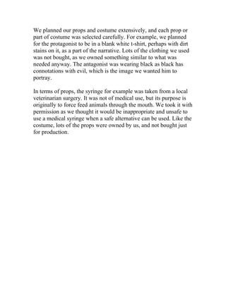 Prop List and costume list | DOC