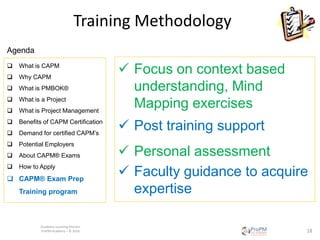 ProPM Academy presentation - CAPM Induction | PPT