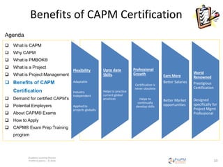 ProPM Academy presentation - CAPM induction | PPTX