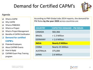 ProPM Academy presentation - CAPM induction | PPTX