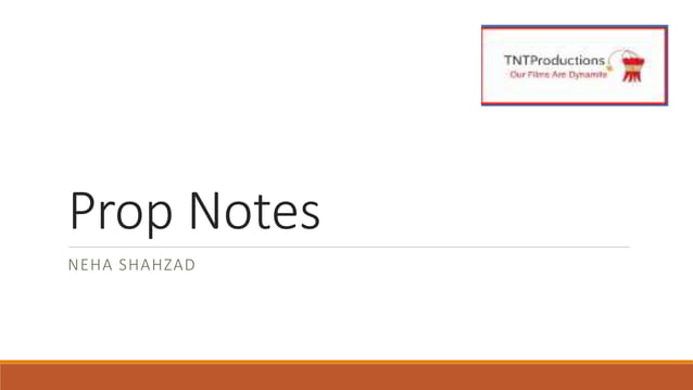 Prop notes | PPT