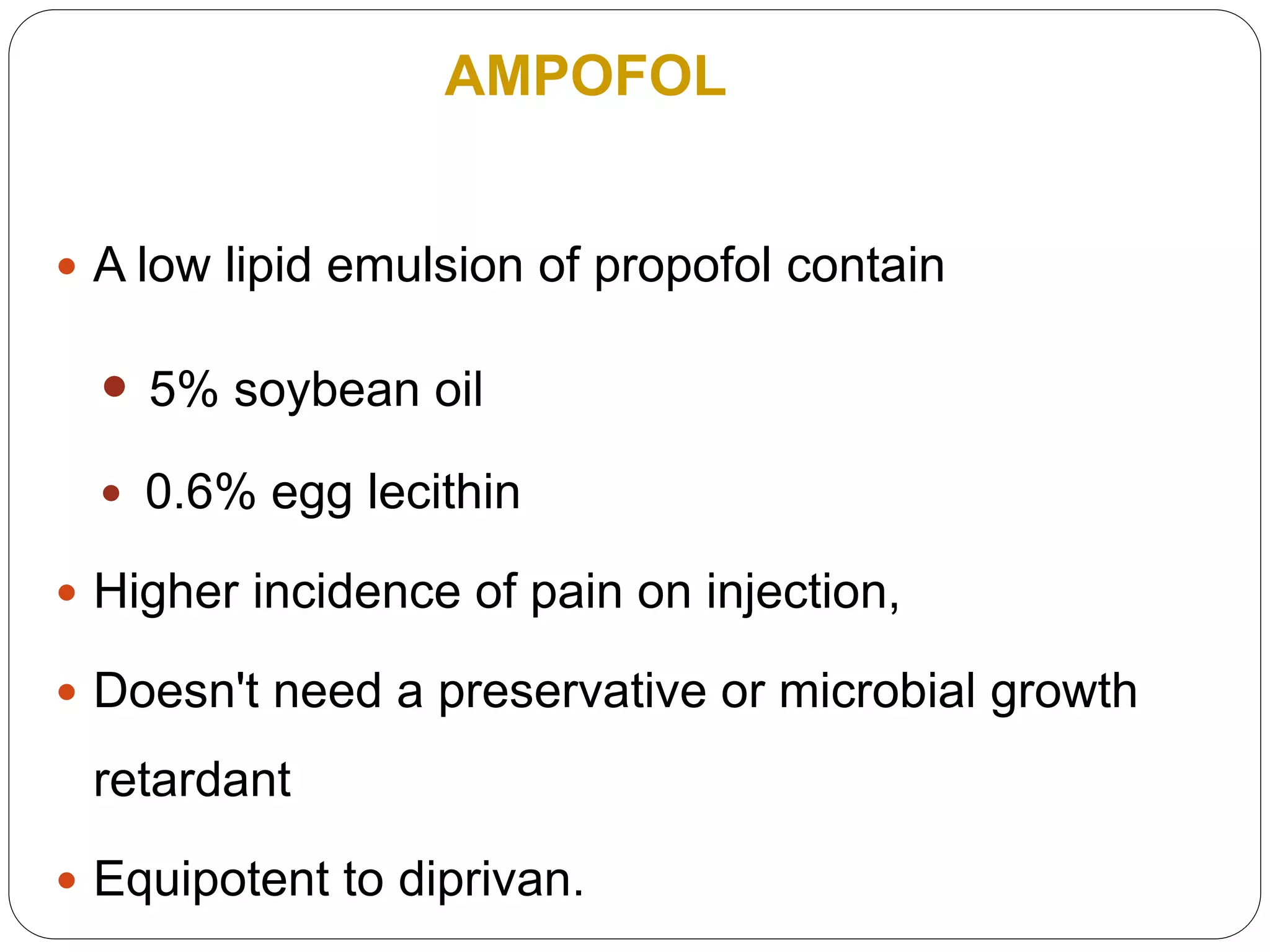 Propofol - pharmacology, MOA USES, SIDE EFFECTS | PPTX