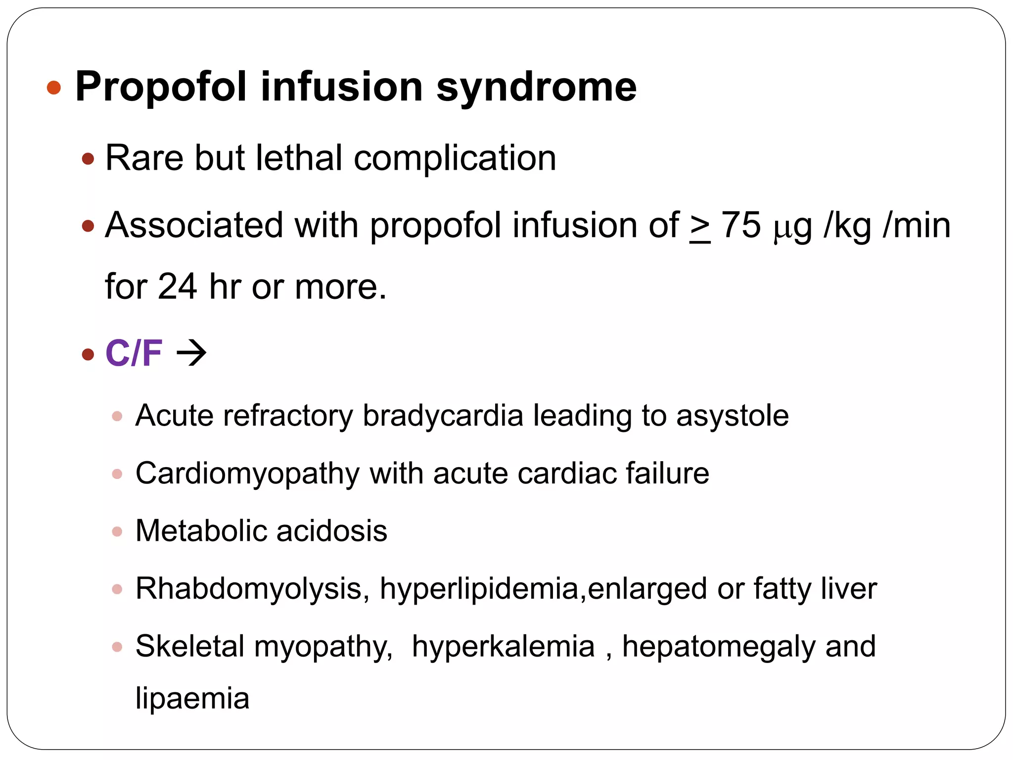 Propofol - pharmacology, MOA USES, SIDE EFFECTS | PPTX