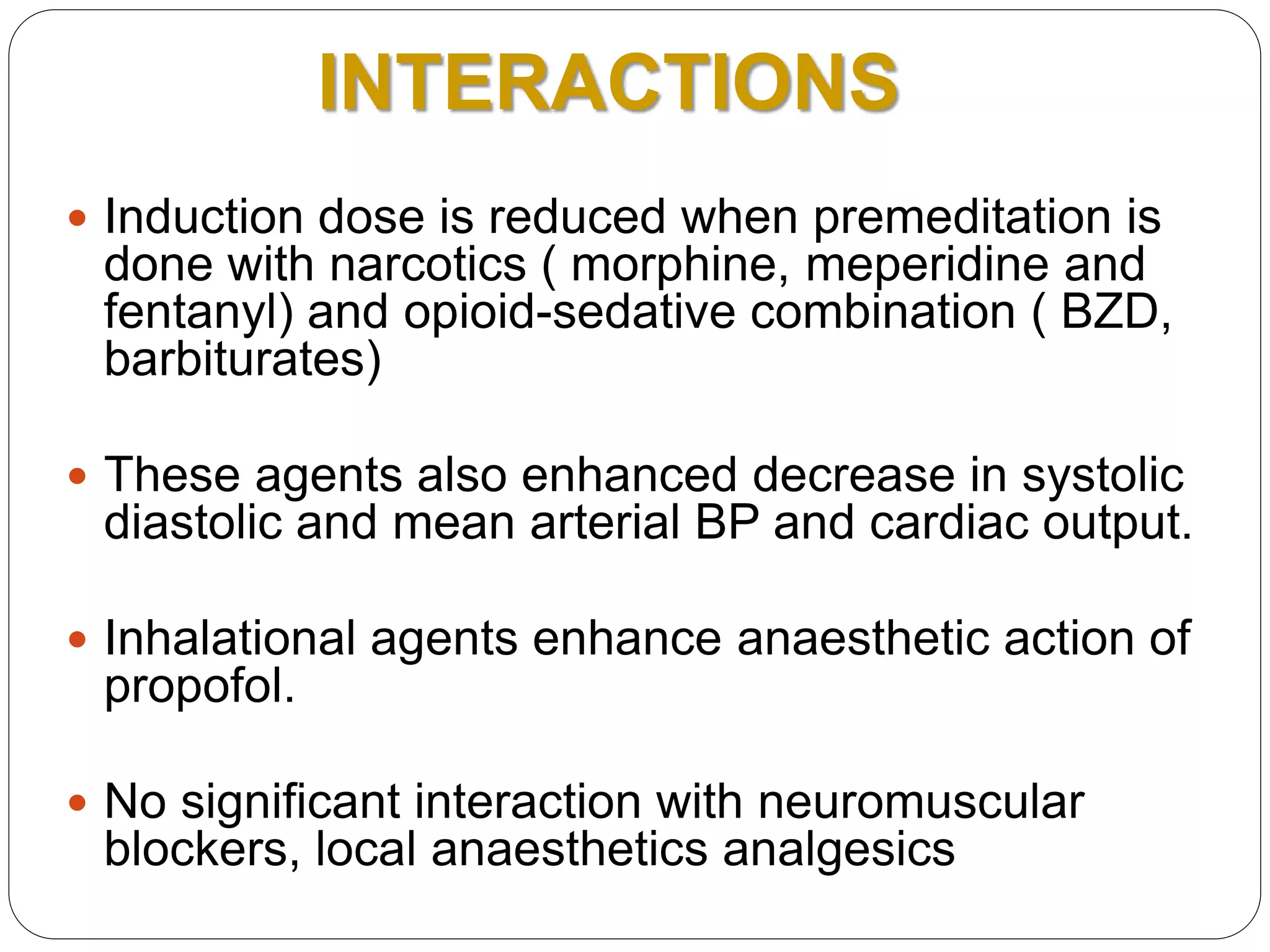 Propofol - pharmacology, MOA USES, SIDE EFFECTS | PPTX