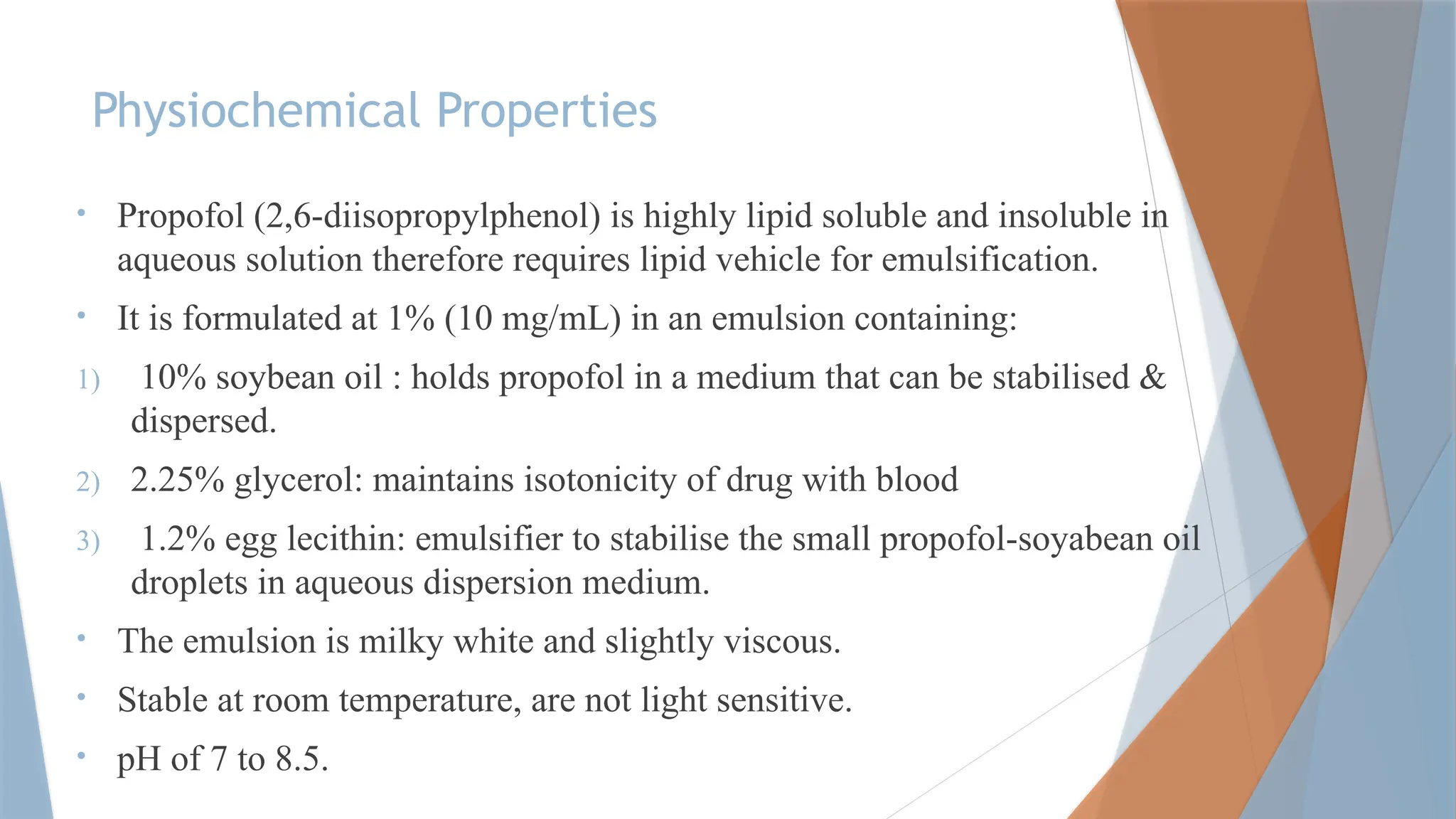 PROPOFOL an inducing agent presentation. | PPT