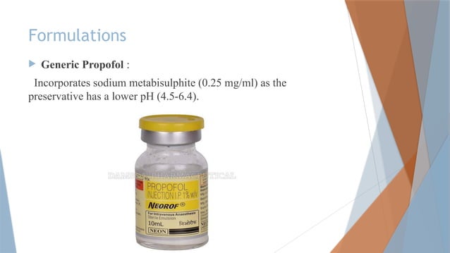 PROPOFOL an inducing agent presentation. | PPT