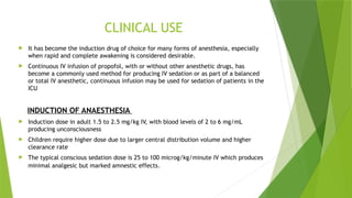 The role of propofol in anesthetic induction :A clinical perspective | PPTX