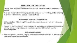 The role of propofol in anesthetic induction :A clinical perspective | PPTX