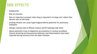 The role of propofol in anesthetic induction :A clinical perspective | PPTX