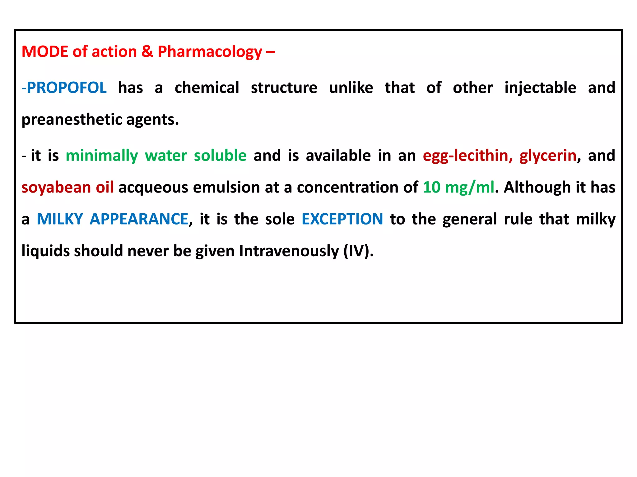 Propofol anesthetics | PPTX