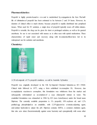 Propofol assignment | DOCX