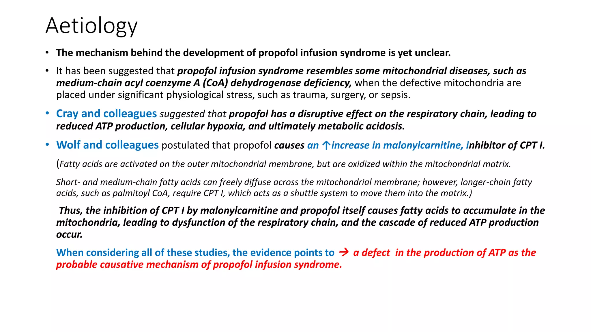 Propofol infusion syndrome. | PPTX