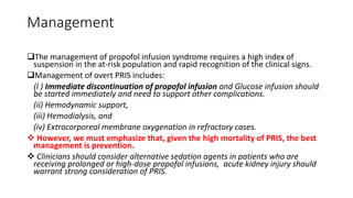 Propofol infusion syndrome. | PPTX