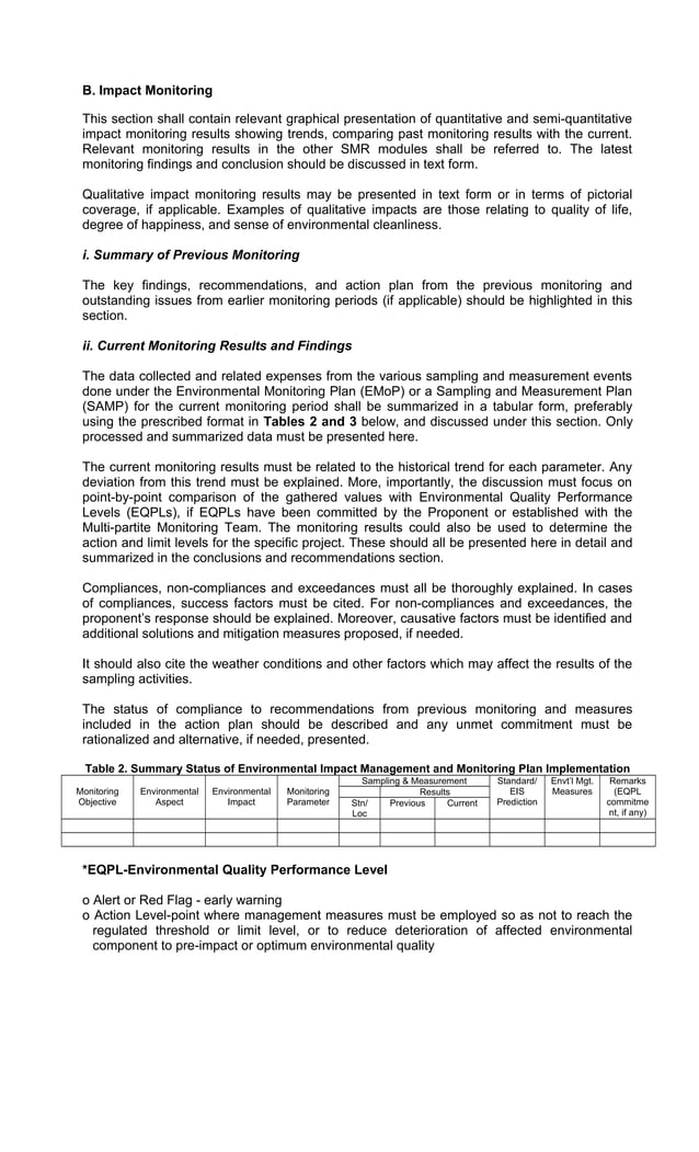 DENR Semi Annual Report (CMR) Form | DOC | Business | Business and Finance