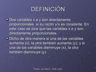 Proporcionalidad Directa | PPT