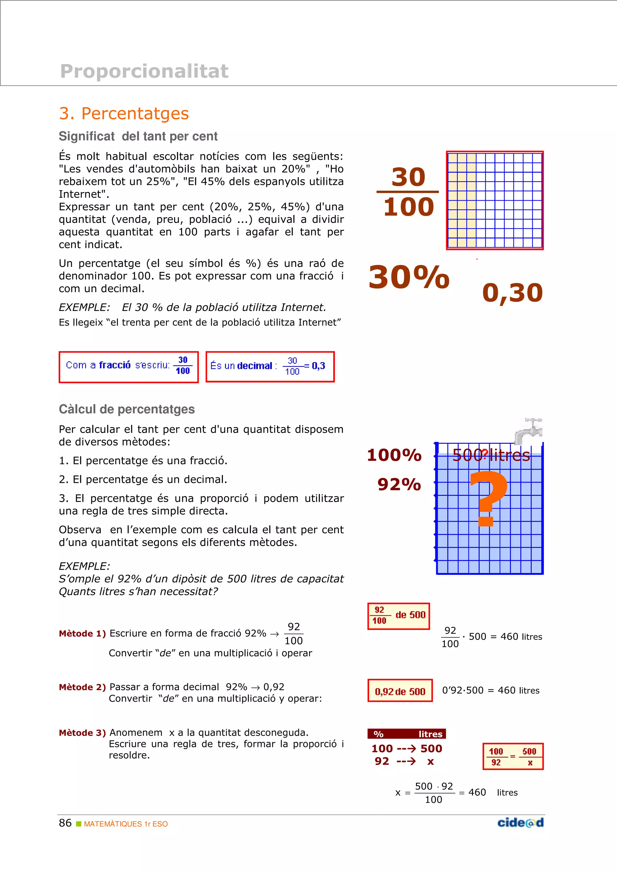 Proporcionalitat i percentatges | PDF
