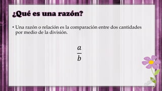Razones, proporciones y tasas unitarias | PDF