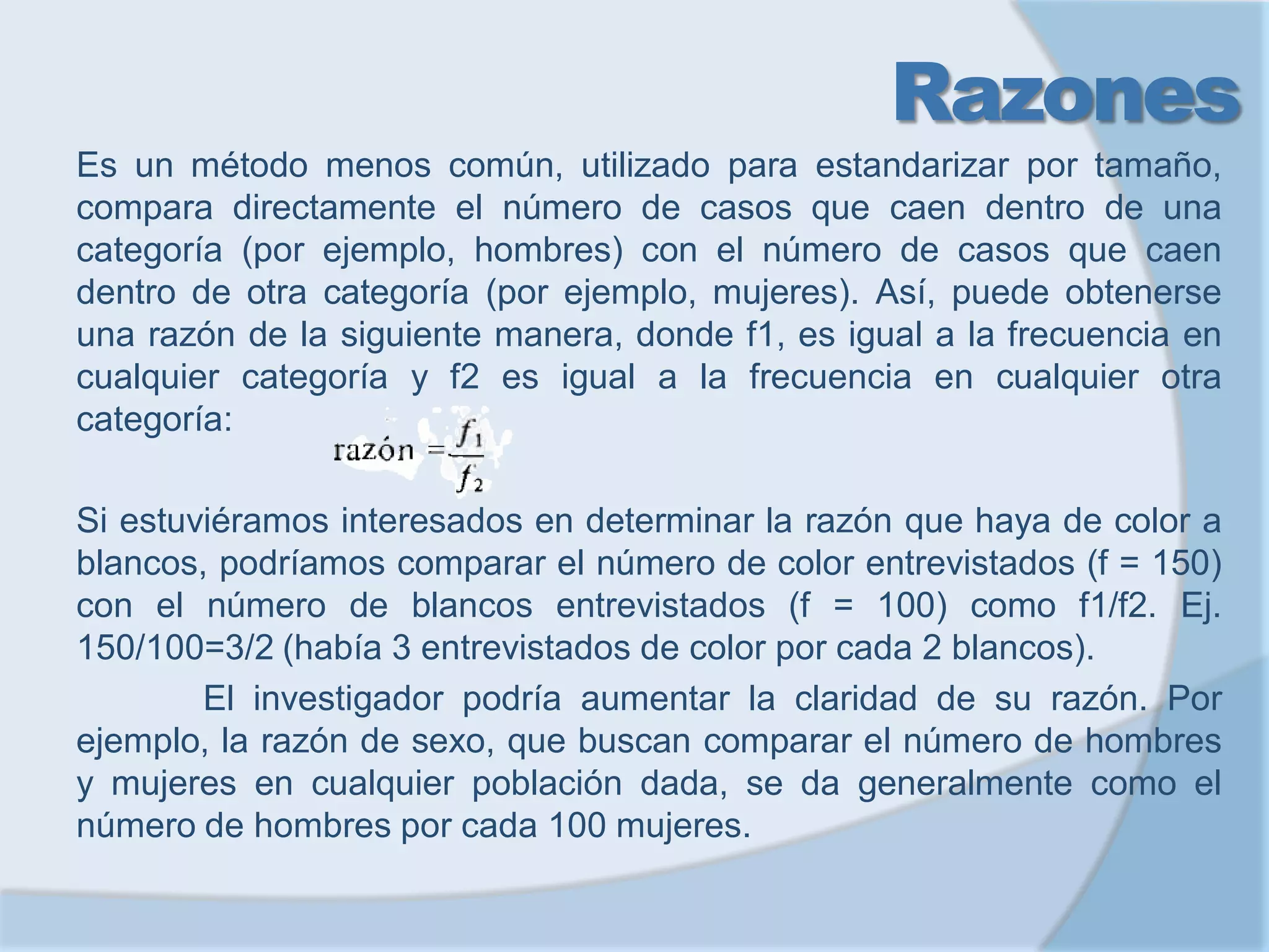 Proporciones porcentajes razones y tasas | PDF