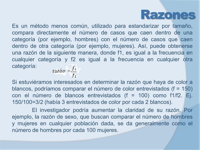 Proporciones porcentajes razones y tasas | PDF