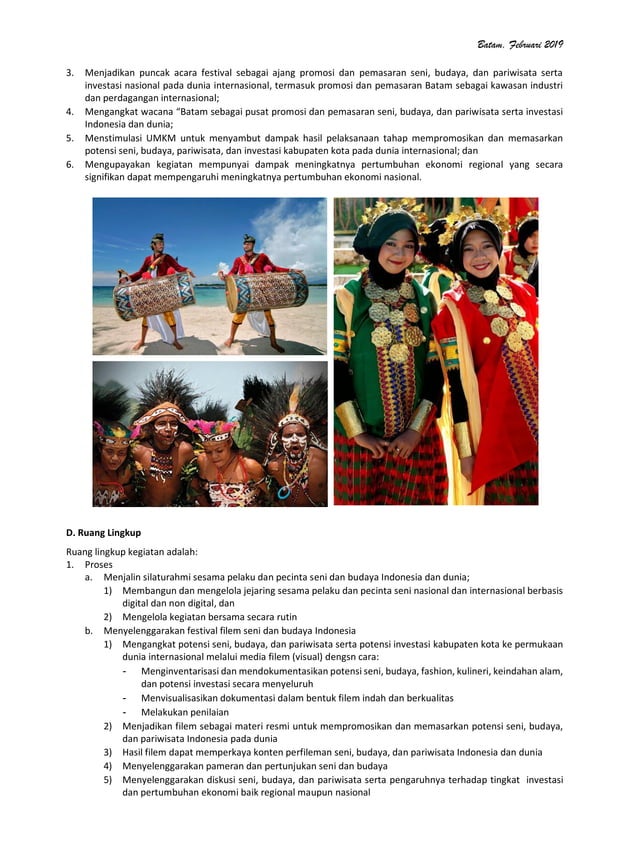 Proporsal IDE Festival Filem Seni dan Budaya Indonesia IDF 2019 | PDF