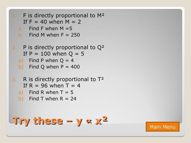 Grade 8 Direct and Inverse proportion.ppt | Physics | Science