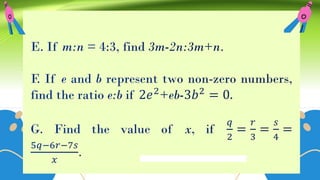 Mathematics IX Third Quarter.PROPORTION-final.pptx | Education