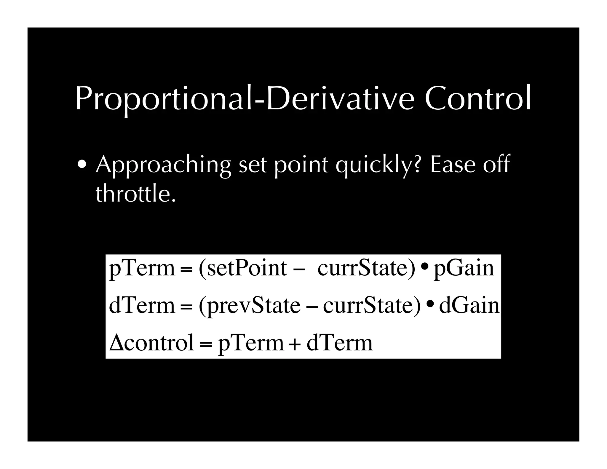 Proportional-Derivative-Integral (PID) Control | PDF