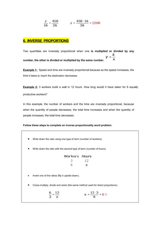 Proportionality and percentage | DOC