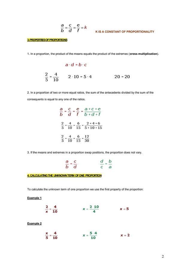 Proportionality and percentage | PDF