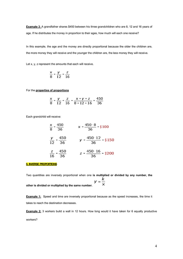 Proportionality and percentage | PDF