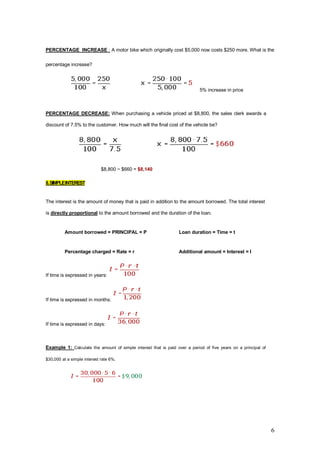 Proportionality and percentage | PDF