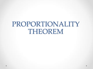 PROPORTIONALITY THEOREM.pptx | Sailing | Sports