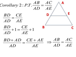 Proportionality theorem and its converse | PPTX