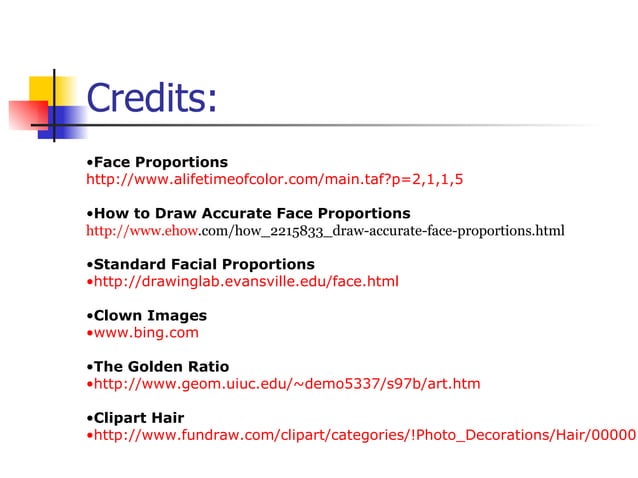 Proportion and the human face | PPT