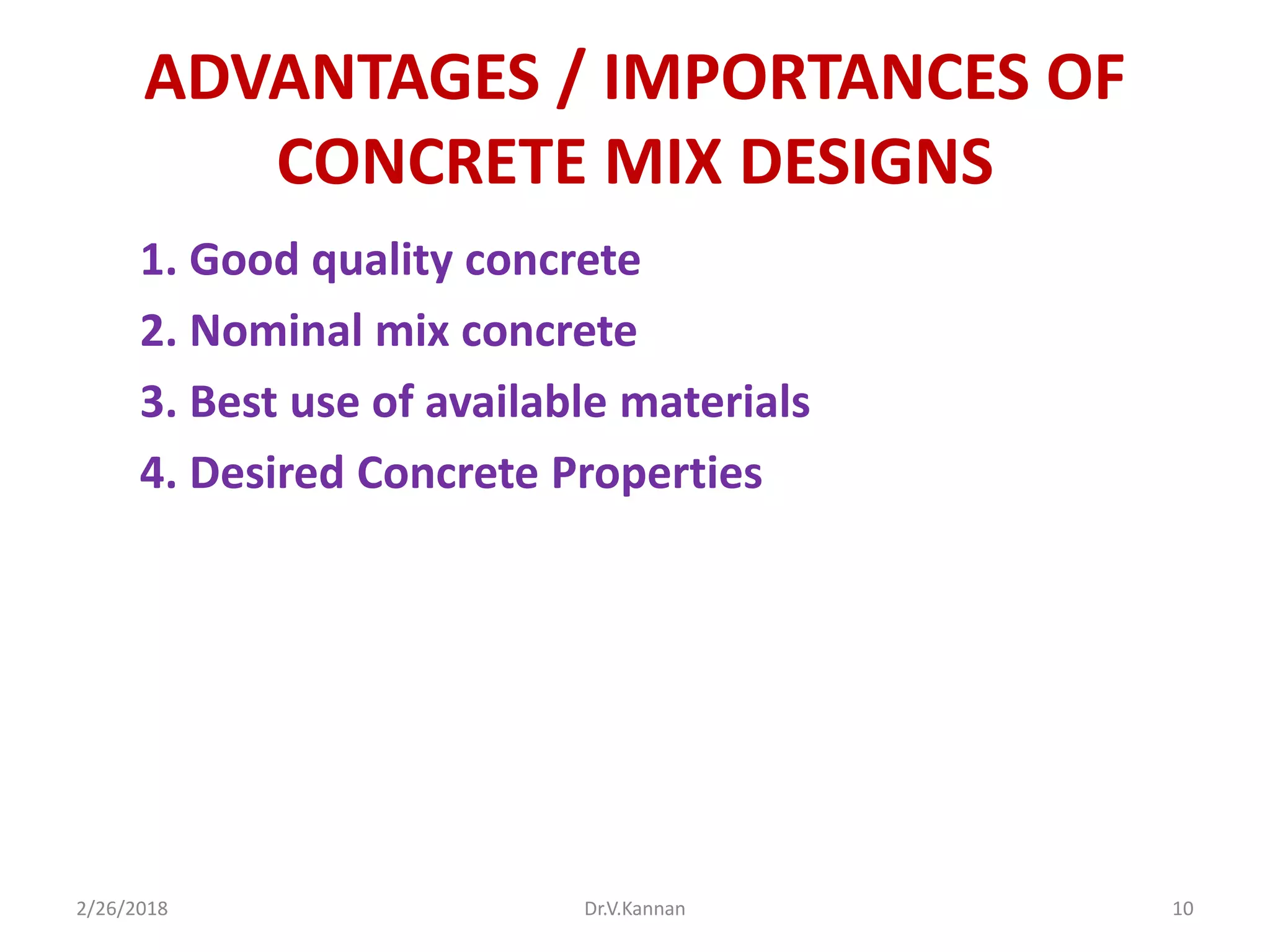Proportioning of concrete mix | PPTX