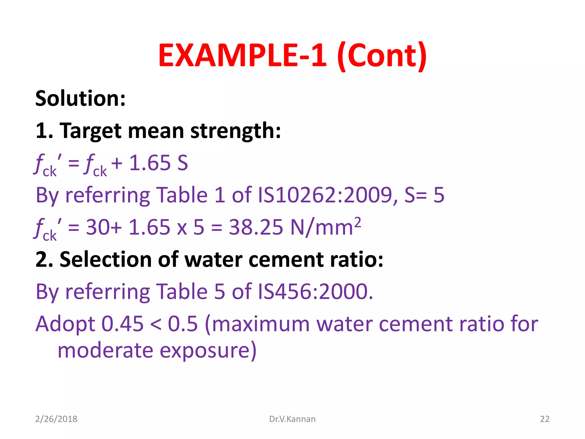 Proportioning of concrete mix | PPTX