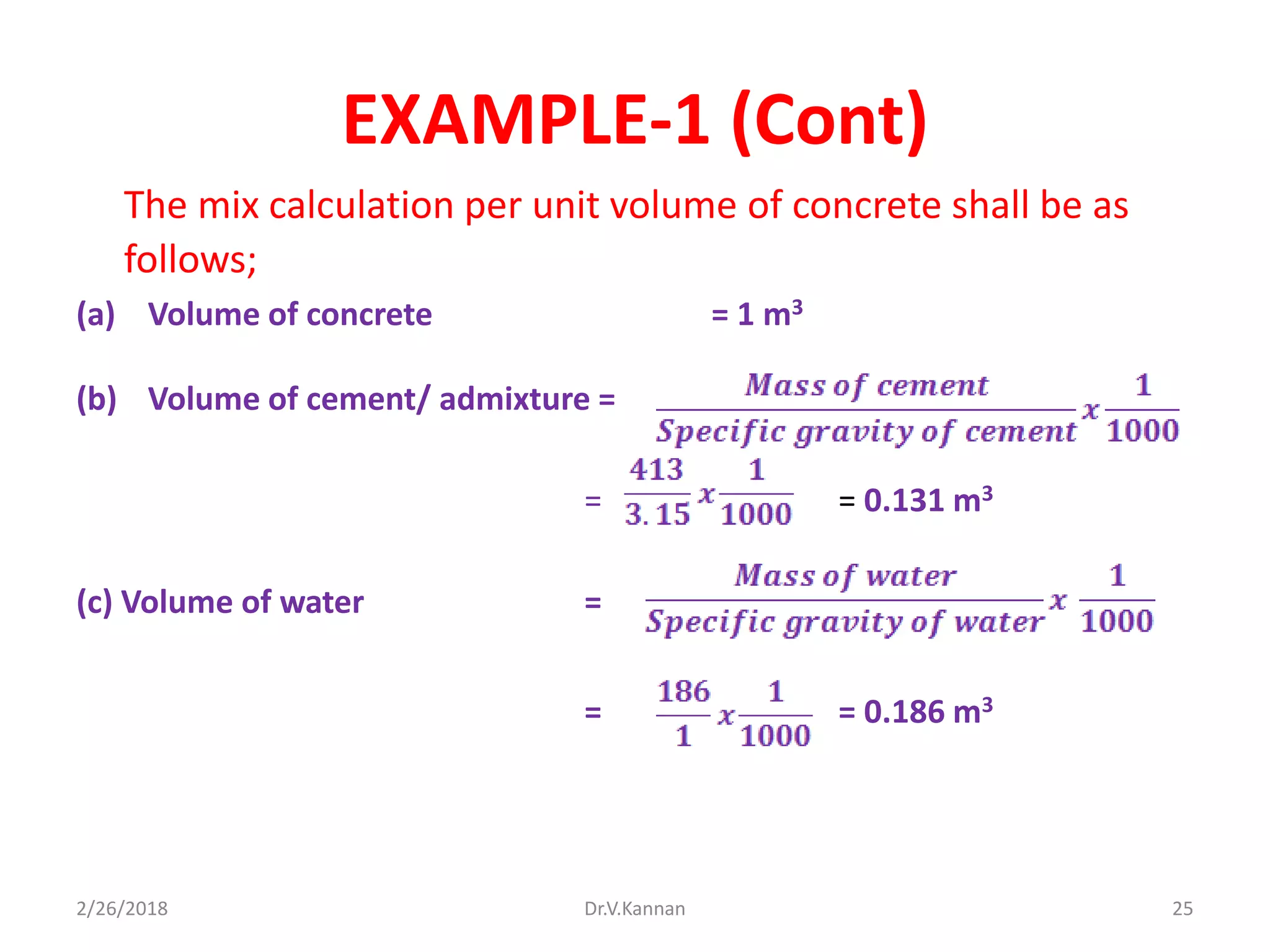 Proportioning of concrete mix | PPTX