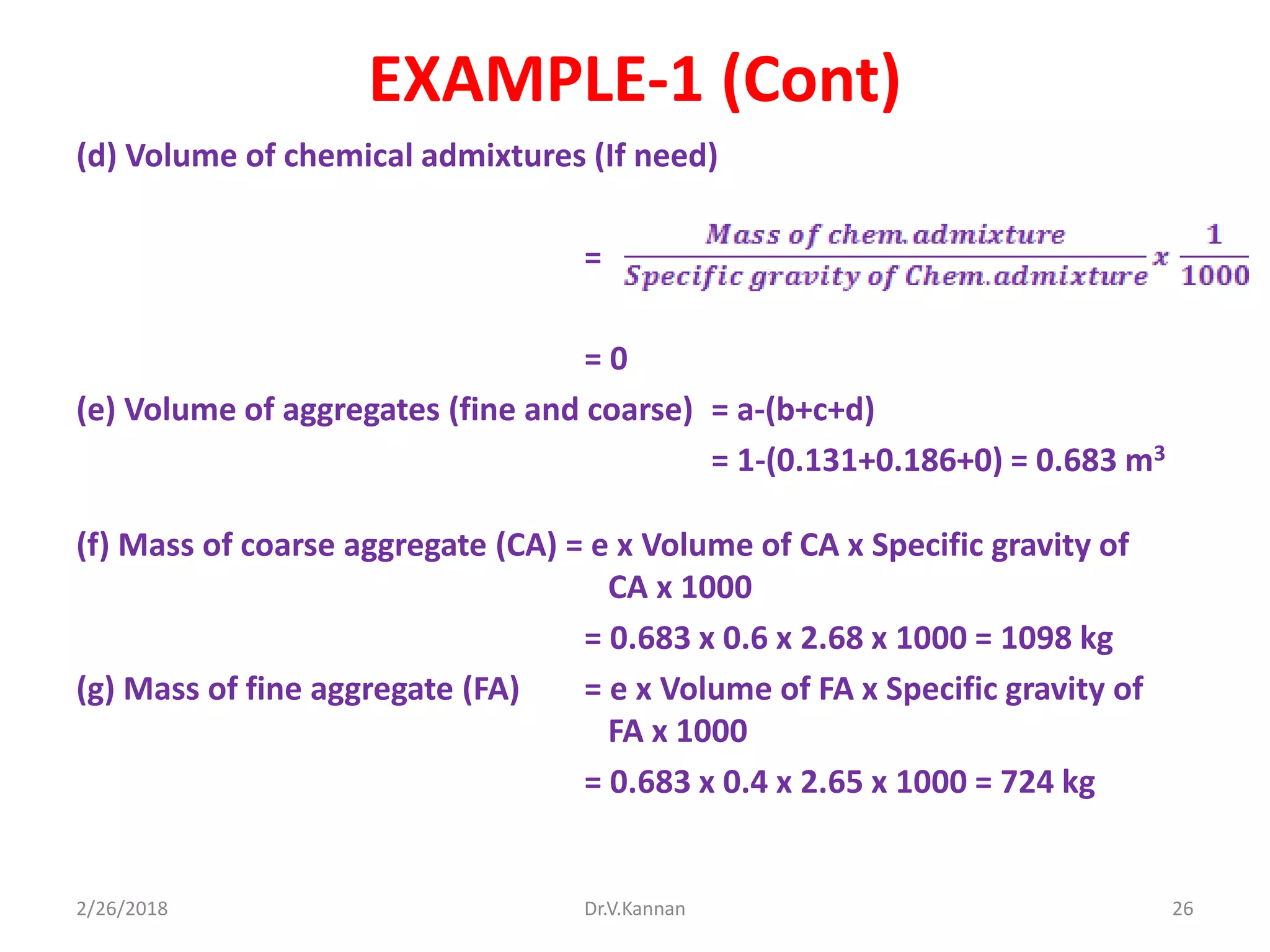 Proportioning of concrete mix | PPTX