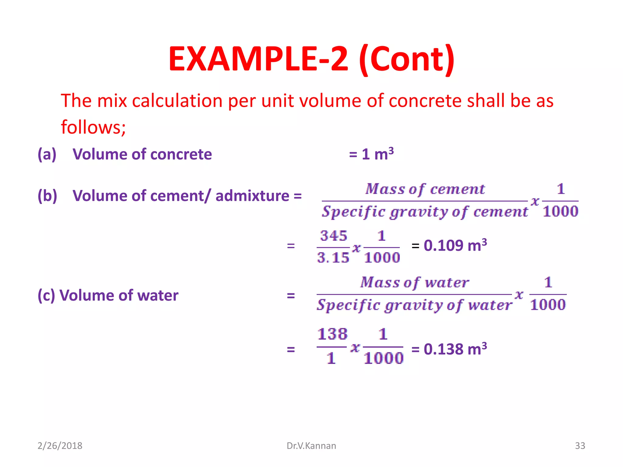 Proportioning of concrete mix | PPTX