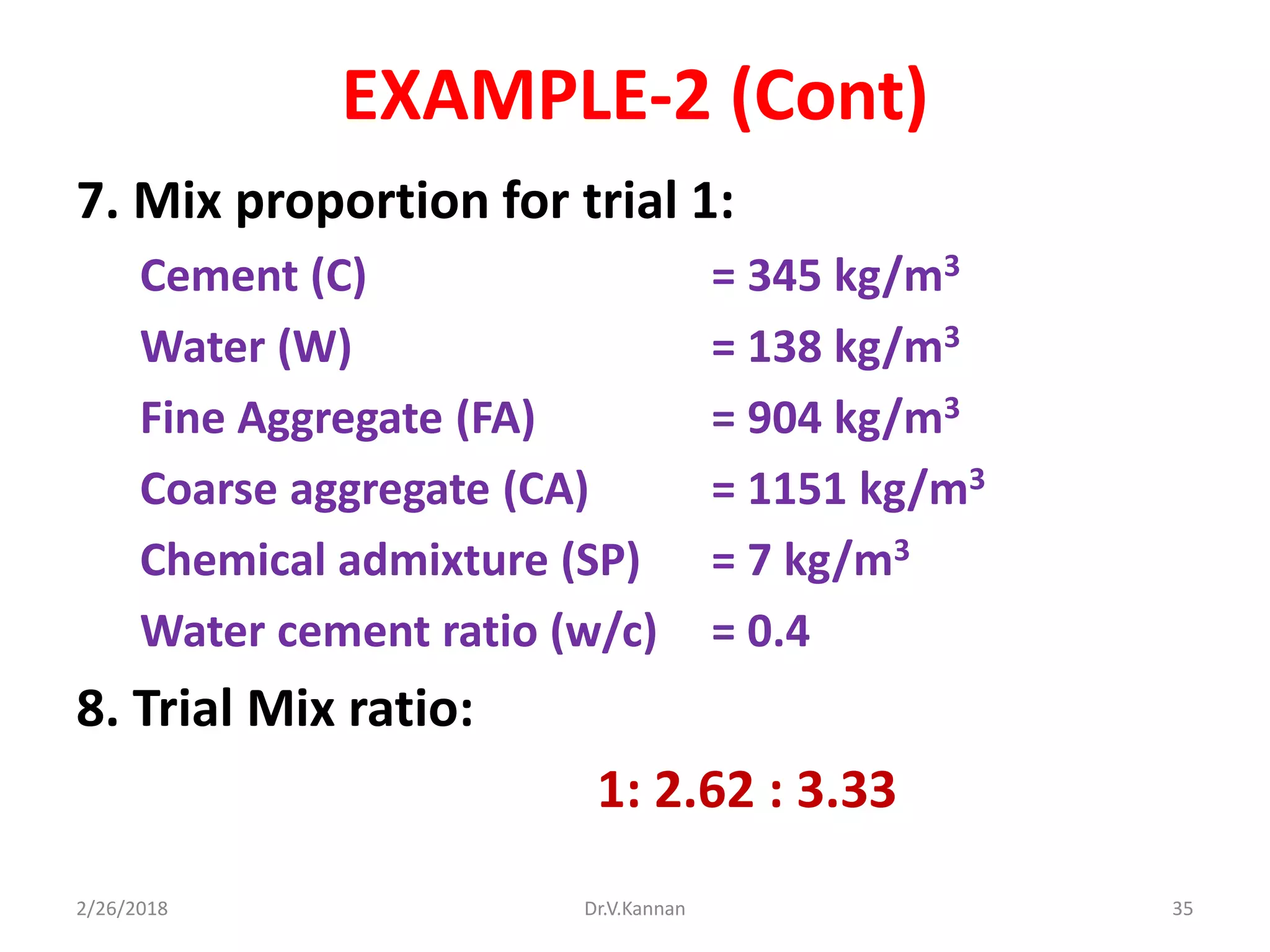 Proportioning of concrete mix | PPTX