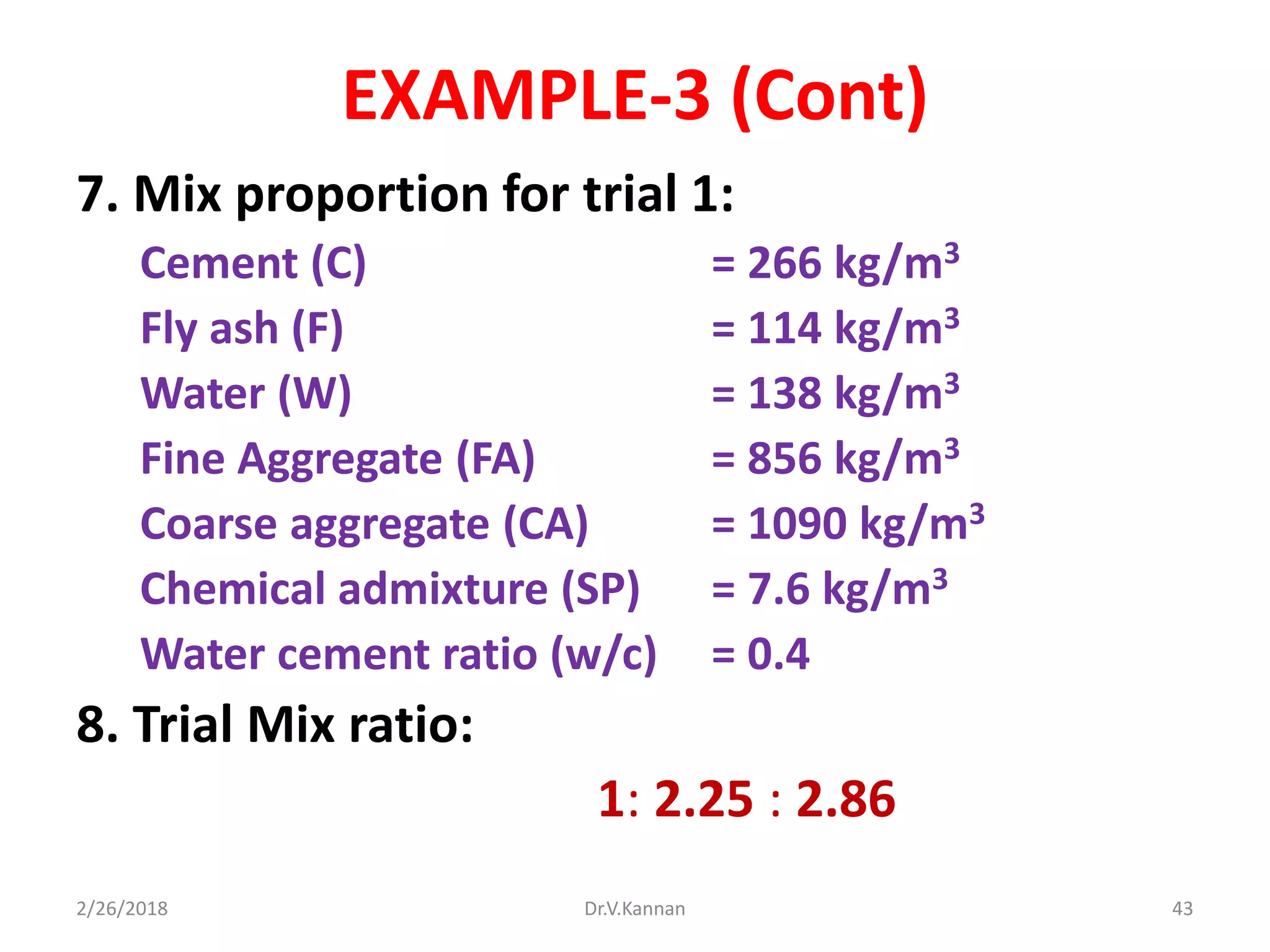 Proportioning of concrete mix | PPTX