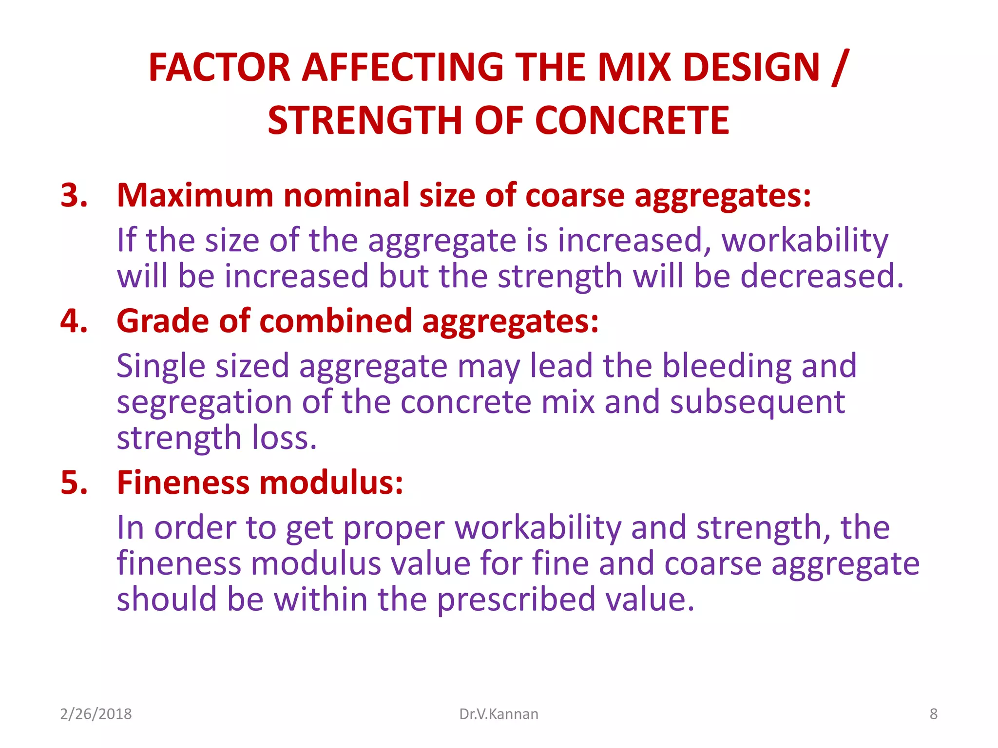 Proportioning of concrete mix | PPTX