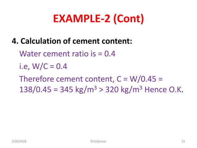 Proportioning of concrete mix | PPTX