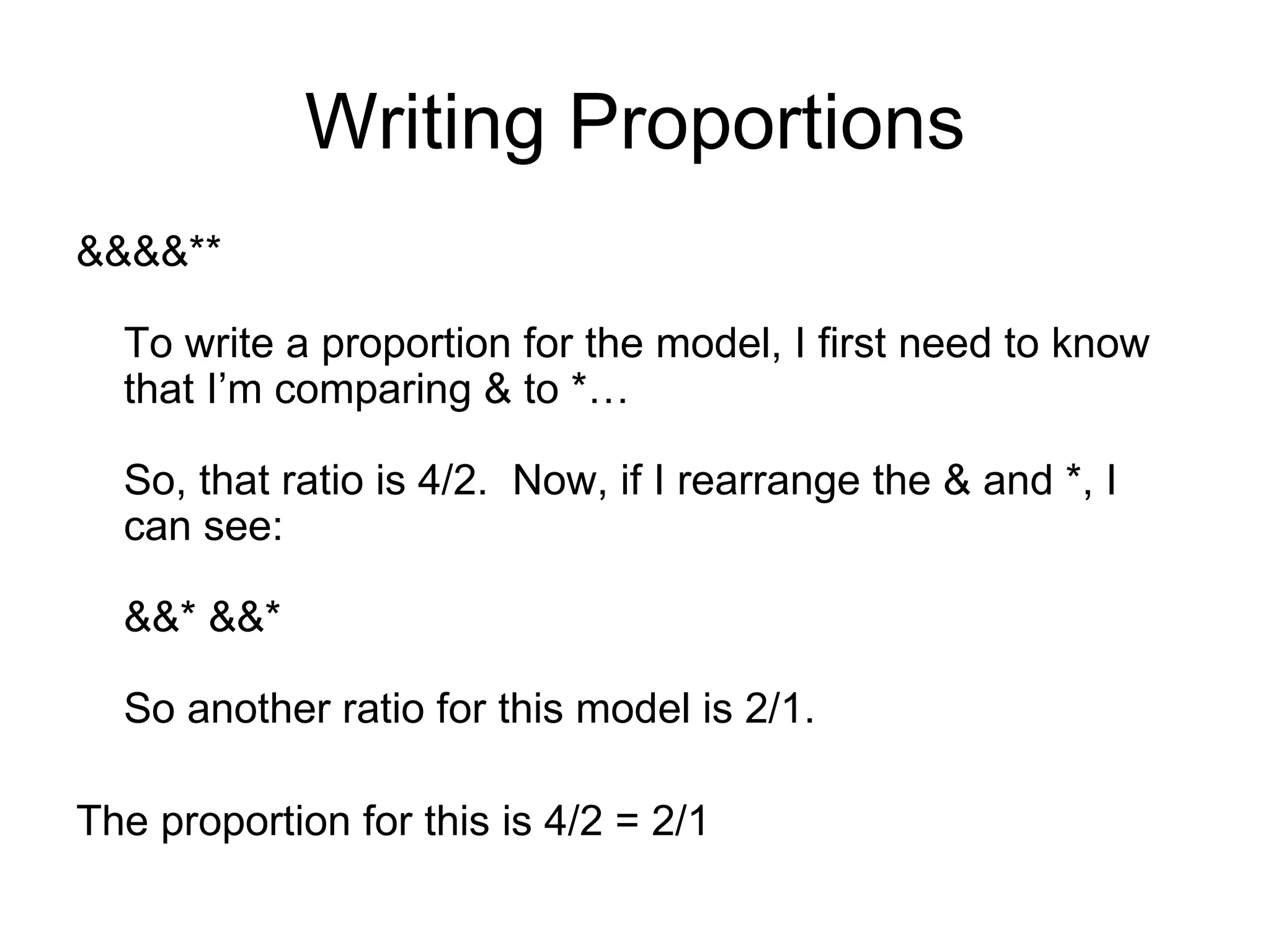 Proportions | PPT | Pets