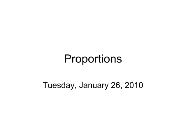 Proportions | PPT