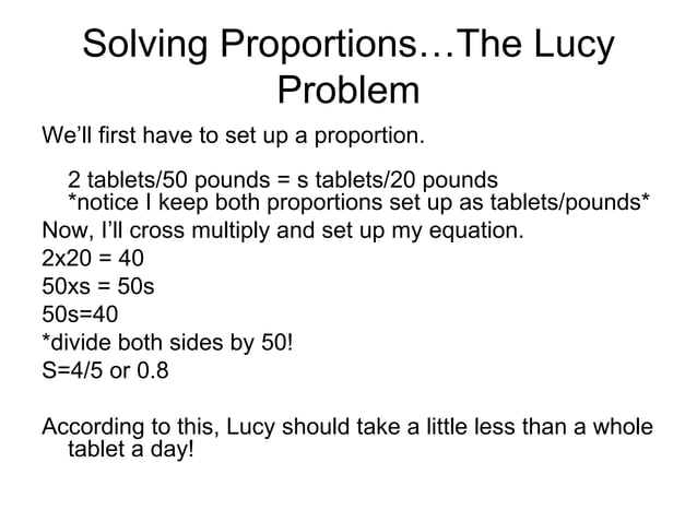 Proportions | PPT | Pets