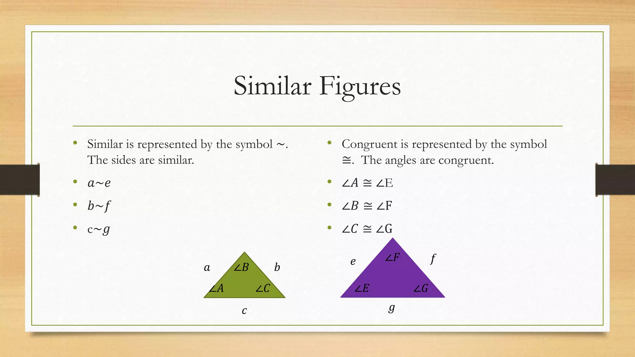 Proportions, similar figures, and percents | PPT