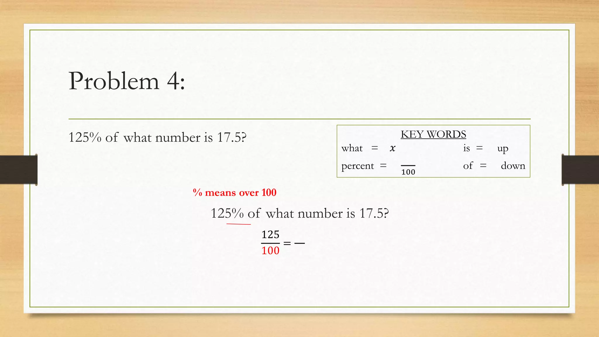 Proportions, similar figures, and percents | PPT